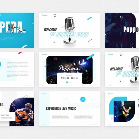 Poppera Music Powerpoint Template | Master Bundles