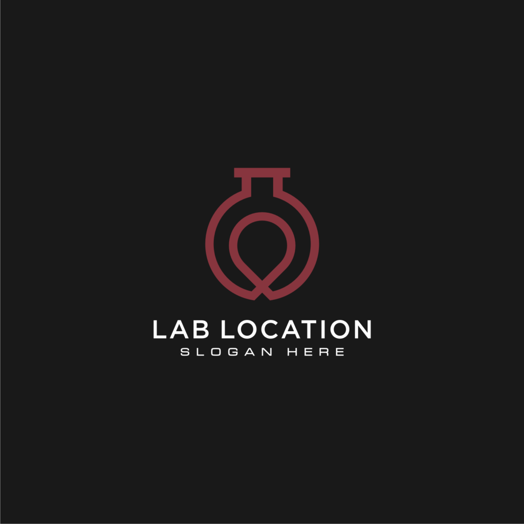 lab location logo vector design - MasterBundles