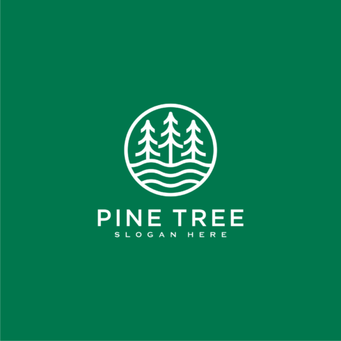 pine tree logo vector design template - MasterBundles