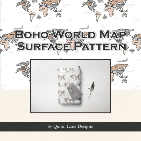 Boho World Map Surface Pattern – MasterBundles