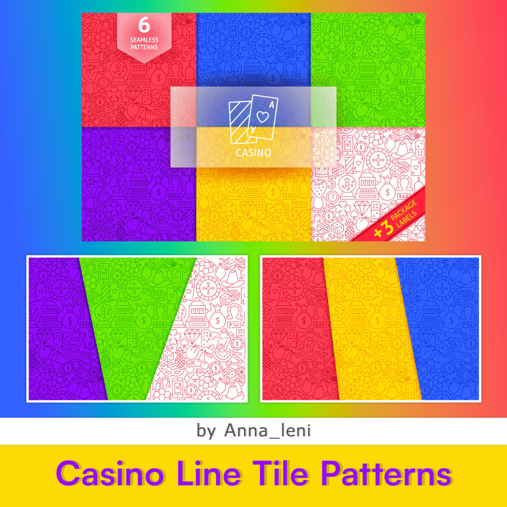 Casino Line Tile Patterns – MasterBundles