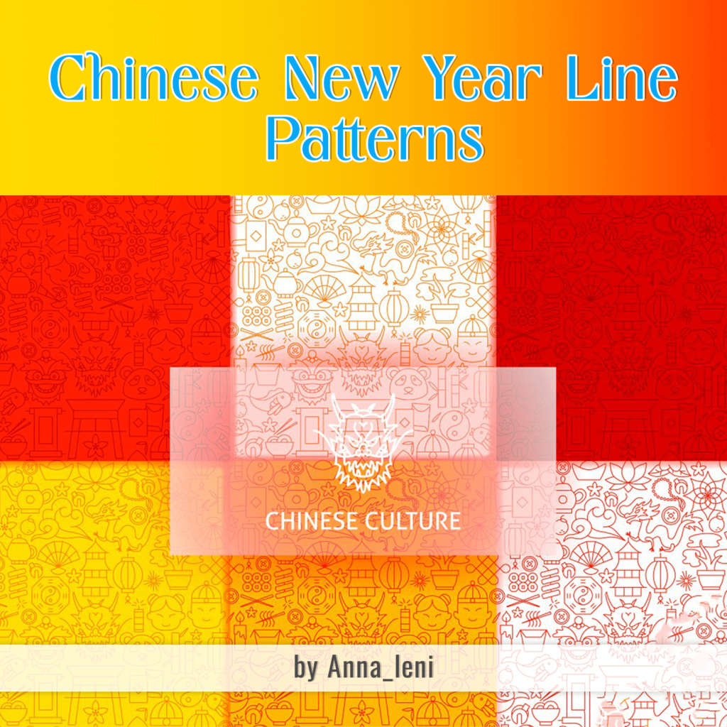 Chinese New Year Line Patterns – MasterBundles