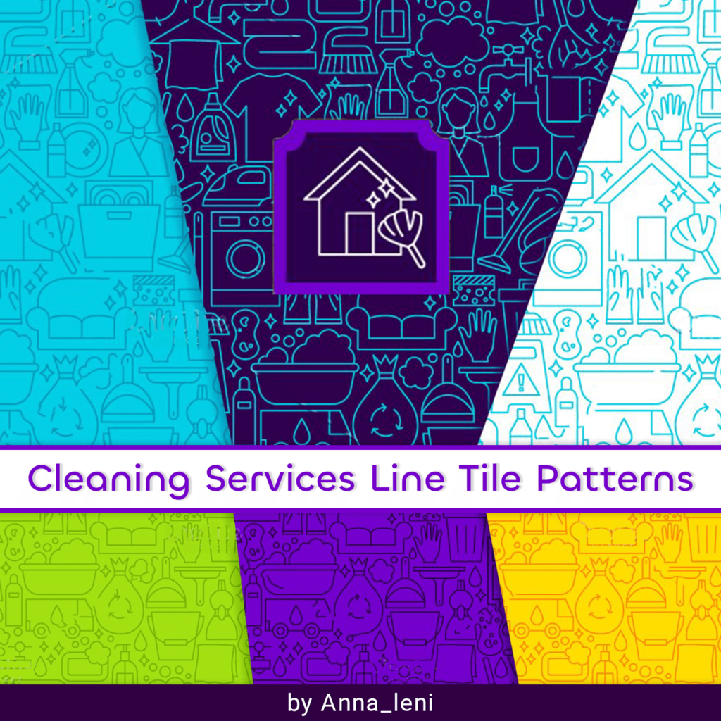 Cleaning Services Line Tile Patterns – MasterBundles