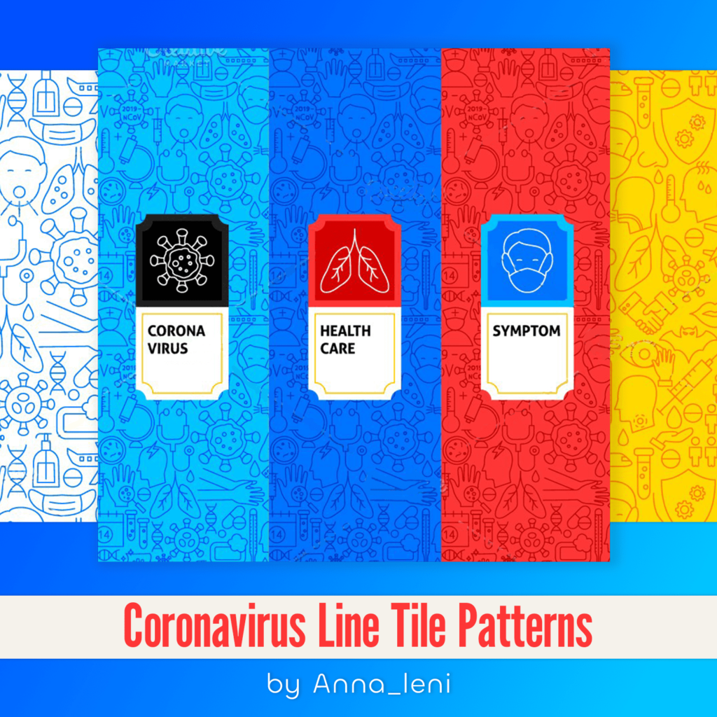 Coronavirus Line Tile Patterns – MasterBundles