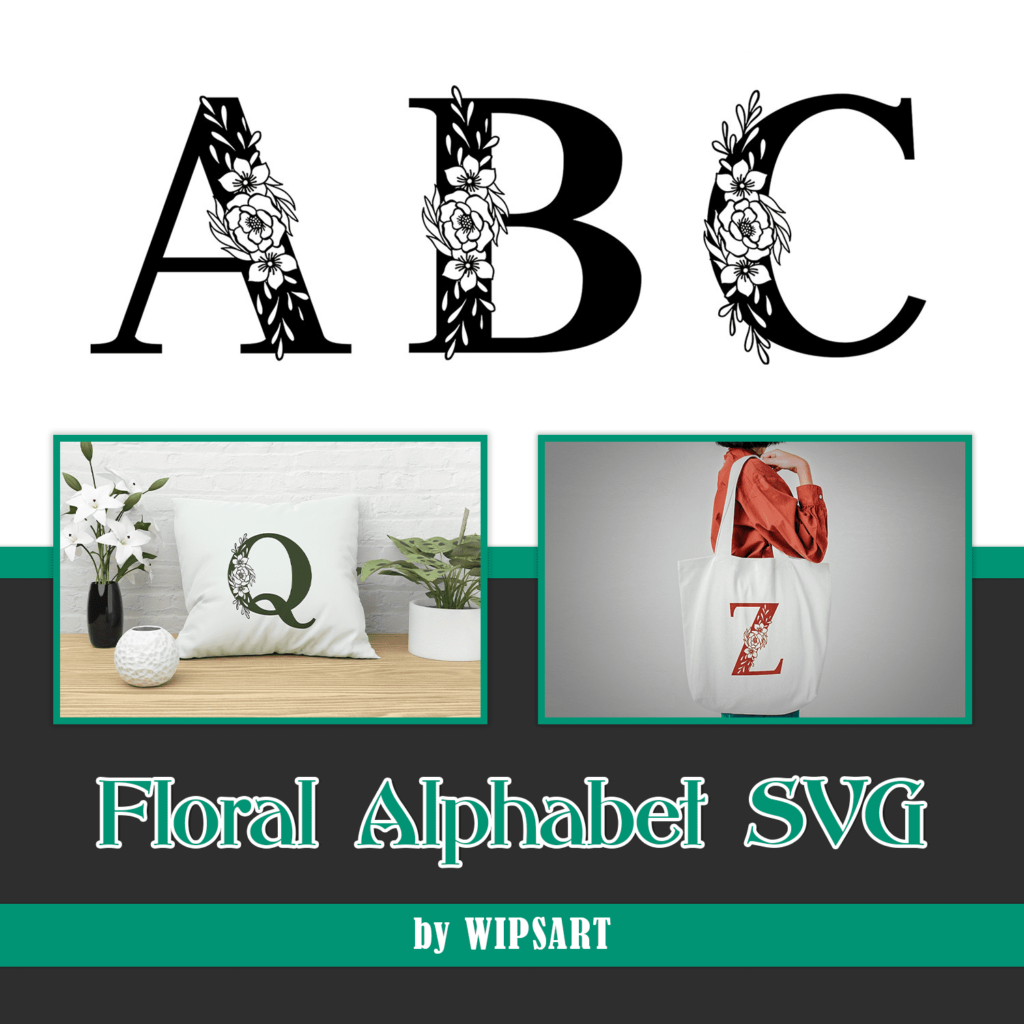 Floral Alphabet SVG, Flower Font Cut File – MasterBundles