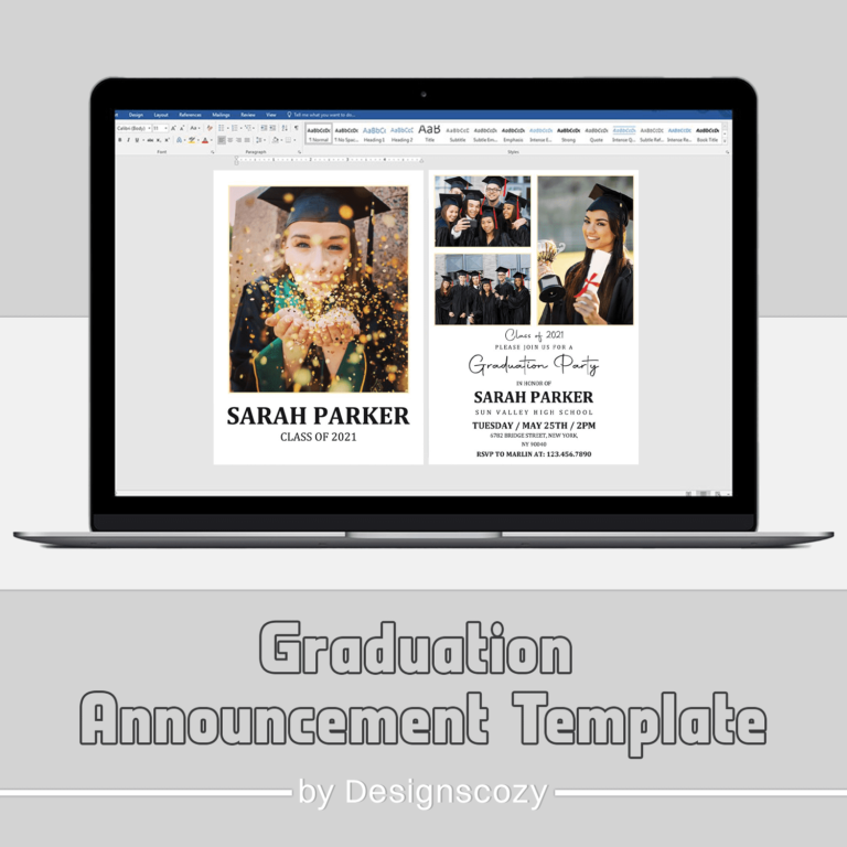 Graduation Ceremony Announcement Template – MasterBundles
