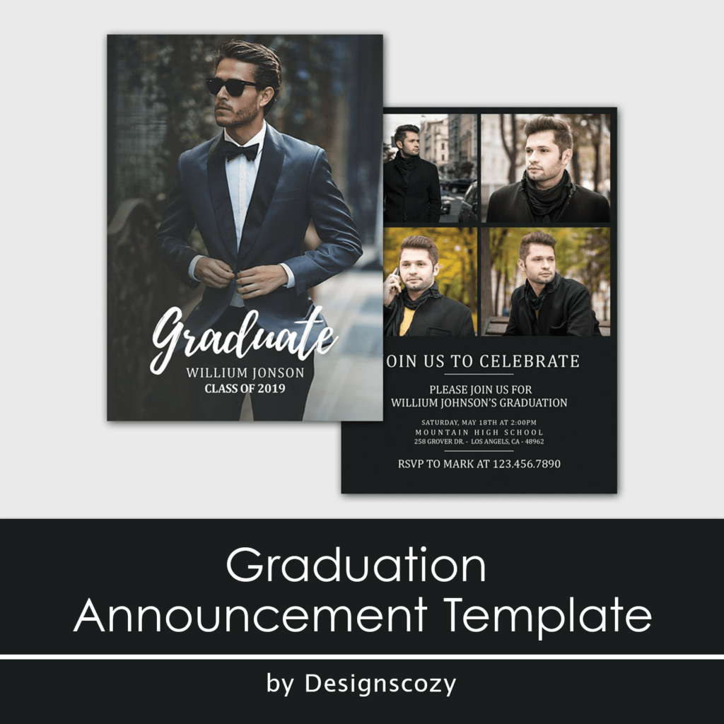 Template for Graduation Announcement – MasterBundles
