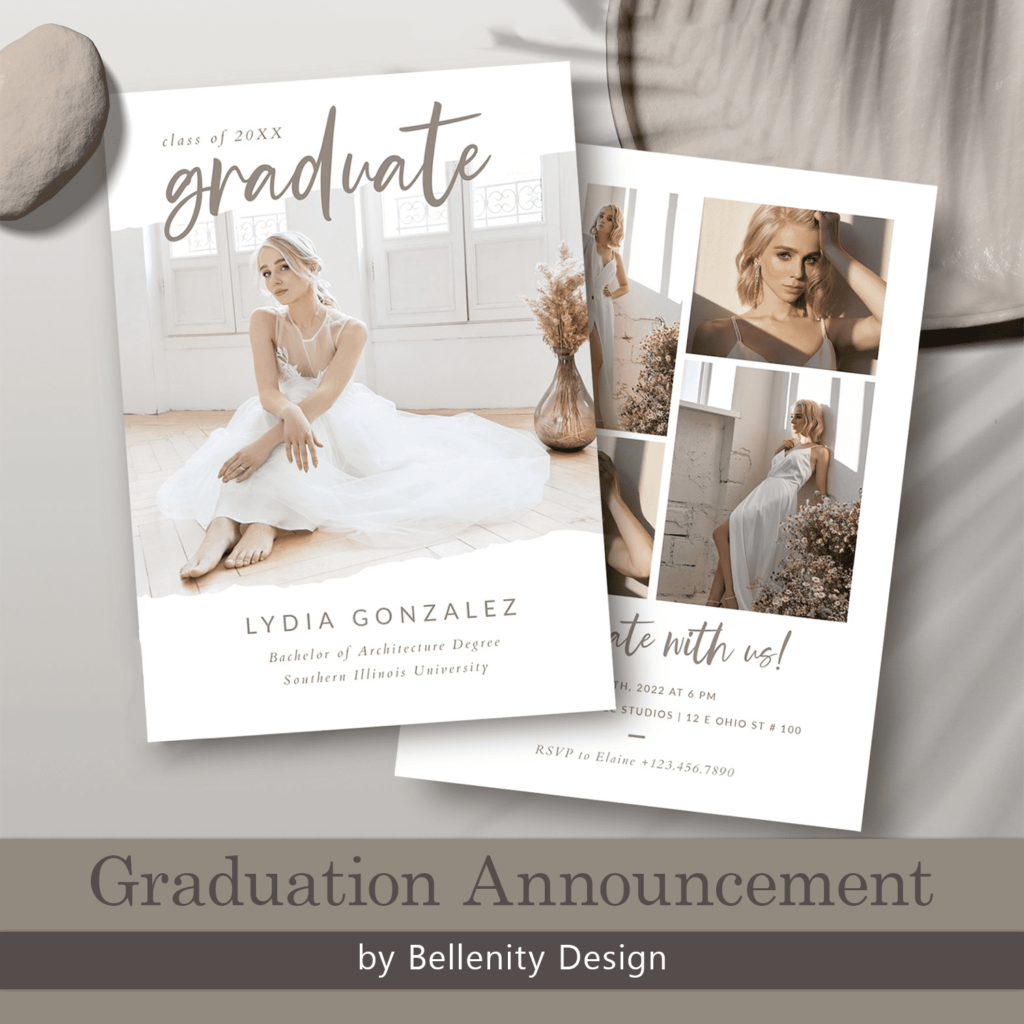 University Graduation Announcement Template | Master Bundles