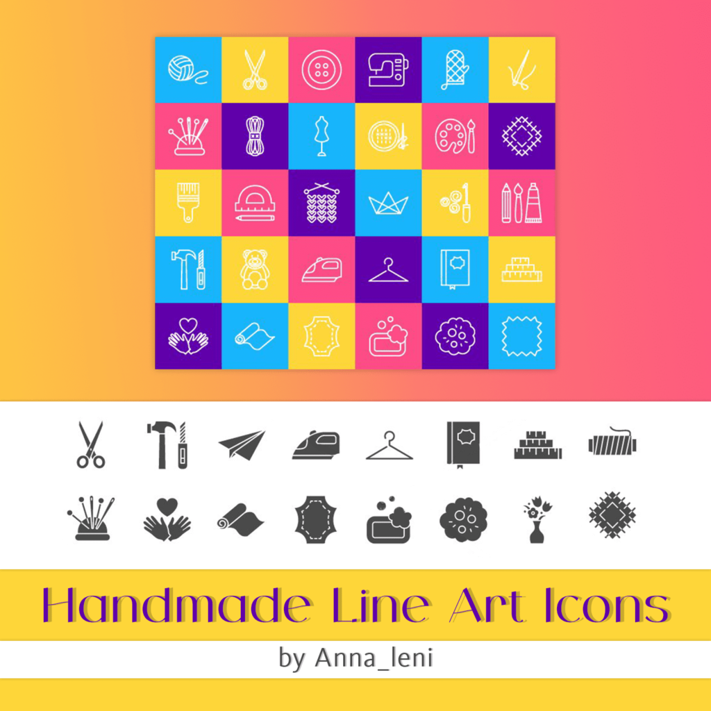 Handmade Line Art Icons – MasterBundles