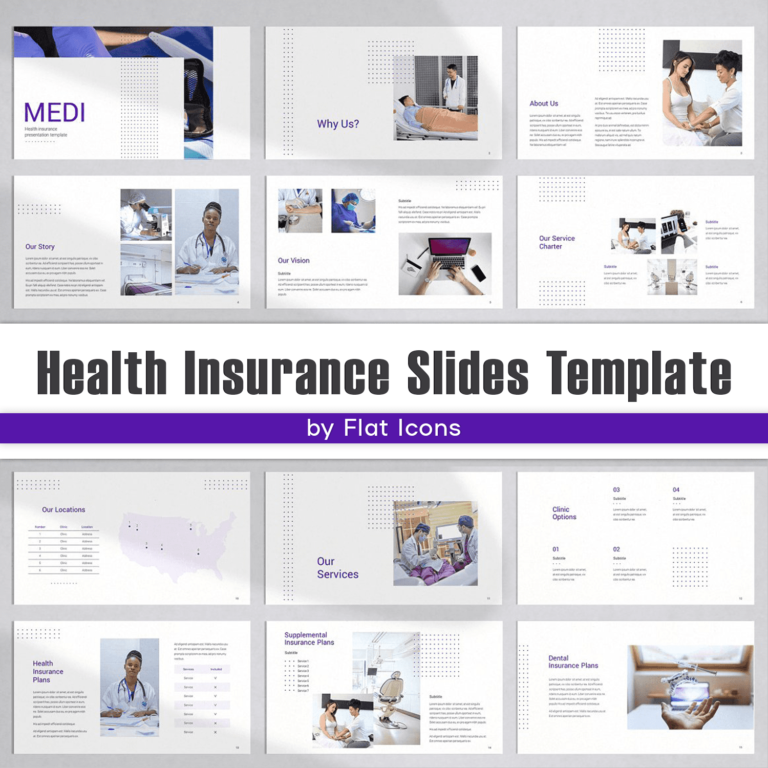 Health Insurance Slides Template – MasterBundles
