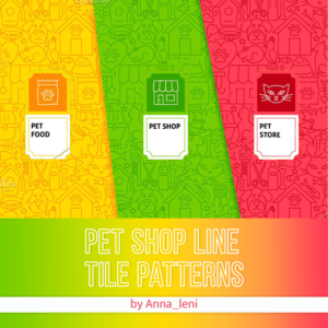 Pet Shop Line Tile Patterns – MasterBundles