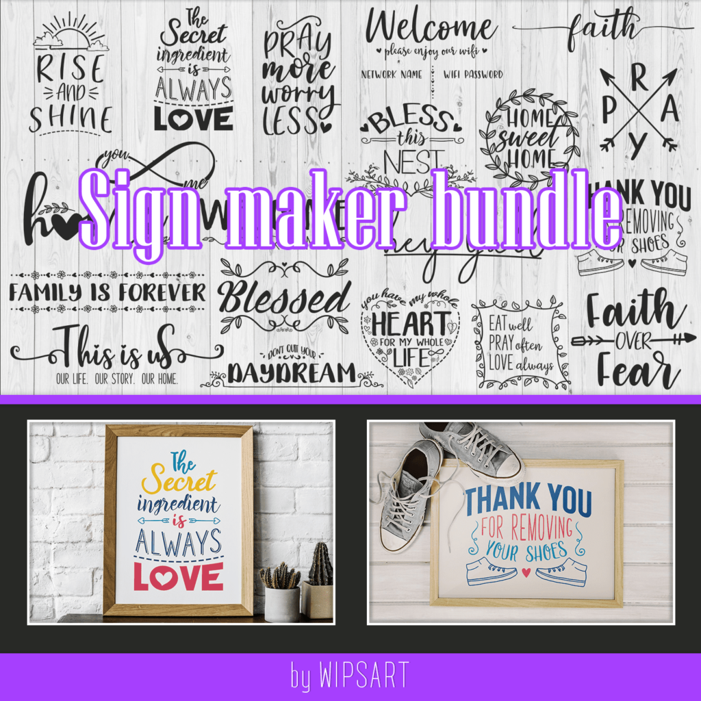 Sign Maker Bundle - Includes 20 Designs, Quote Sign SVG – MasterBundles