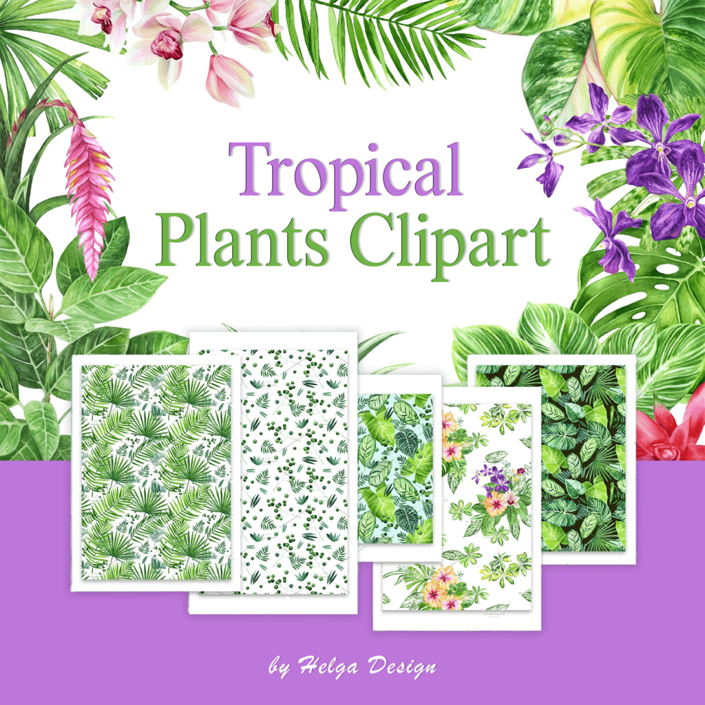 Tropical Plants Clipart – MasterBundles