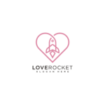 love rocket logo vector design line style | MasterBundles