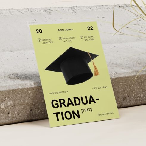 Modern Graduation Party Invitation – MasterBundles