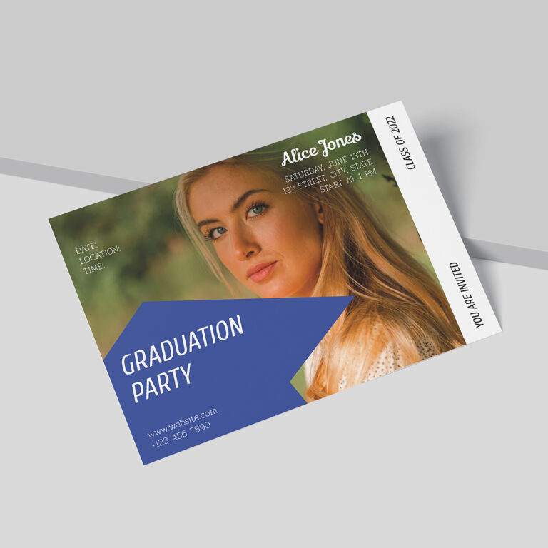 Clean Graduation Party Invitation – MasterBundles