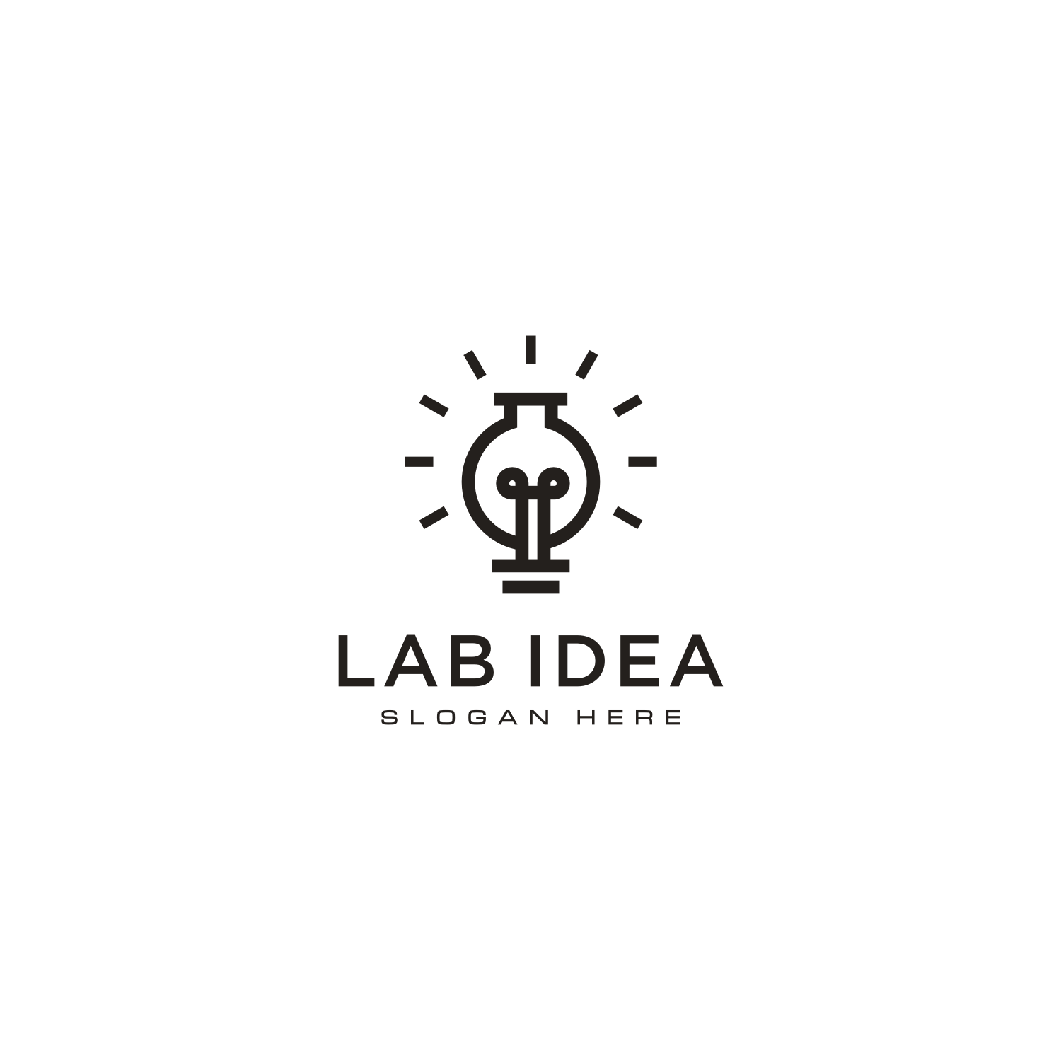 lab bulb idea logo vector design - MasterBundles