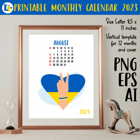 Ukrainian Calendar 2023. Printable monthly template calender ...