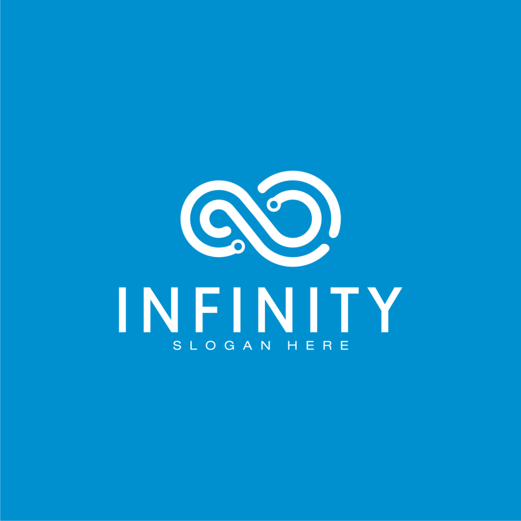 set of Infinity tech logo design vector , 2 logo design - MasterBundles