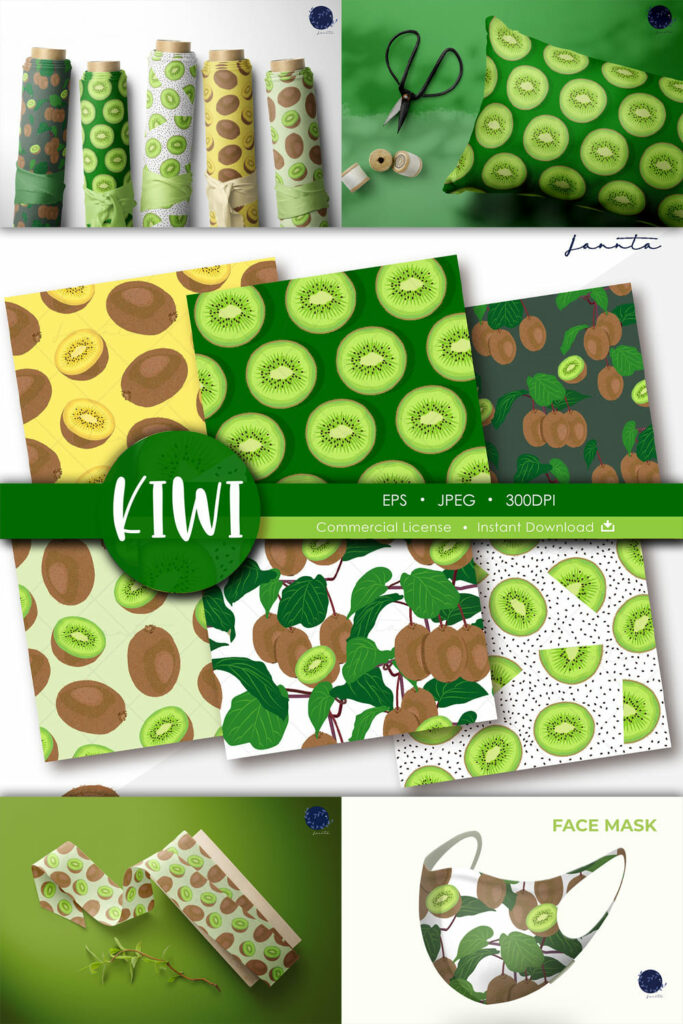 Kiwi Seamless Pattern Fruits Background – MasterBundles