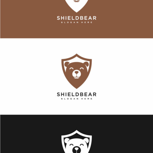 bear shield head logo vector | MasterBundles