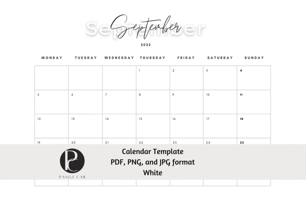 40+ Printable September Calendars 2022: Free & Premium