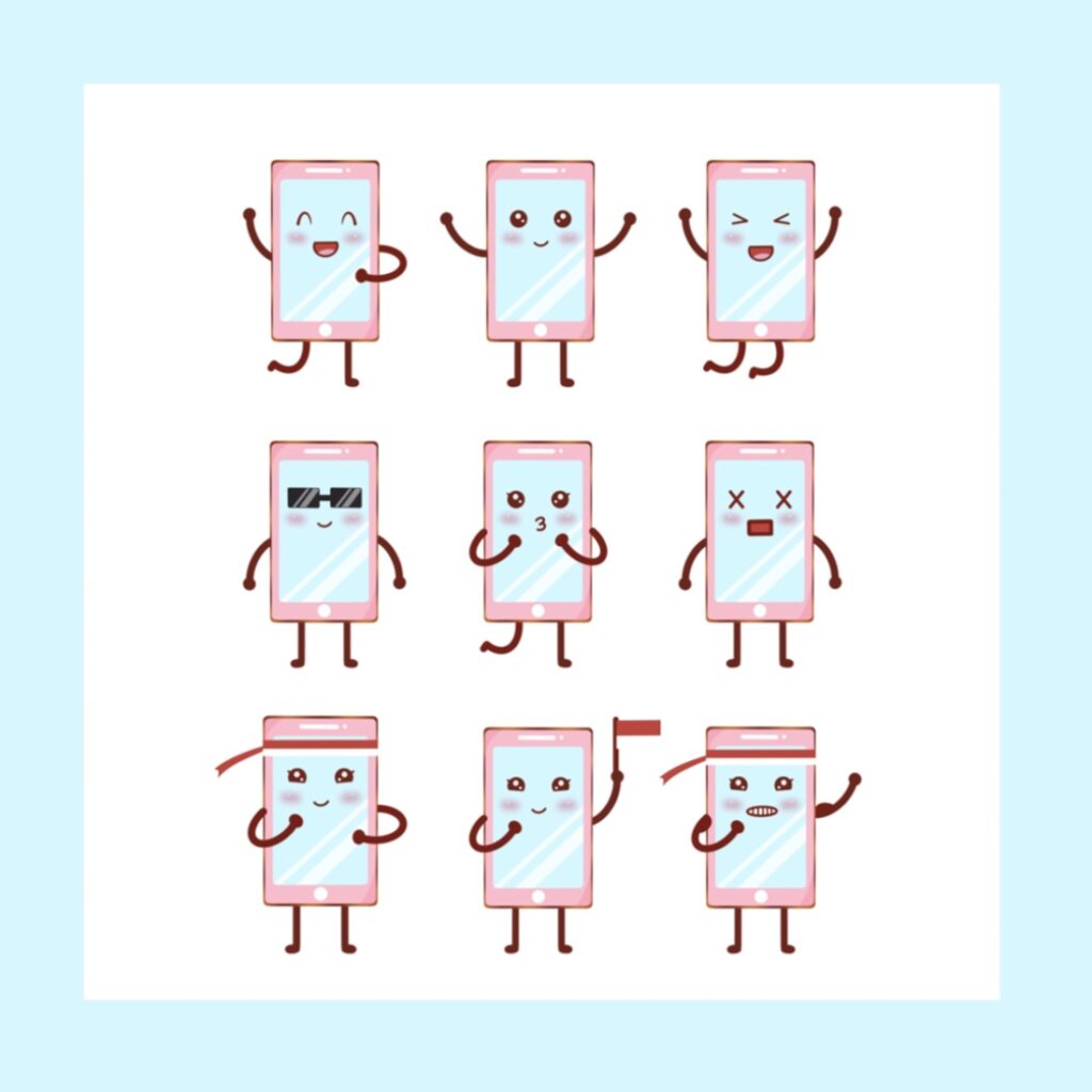 9 cute emoticons with character handphone and 2 free gif - only $5 ...