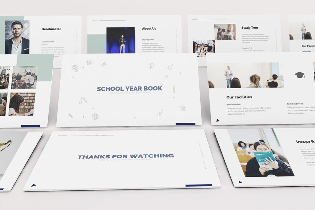 School Year Book Powerpoint Template – MasterBundles