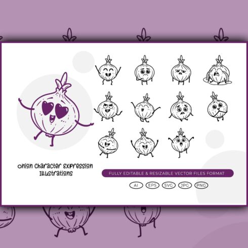 Onion Character Expression Illustrations – MasterBundles