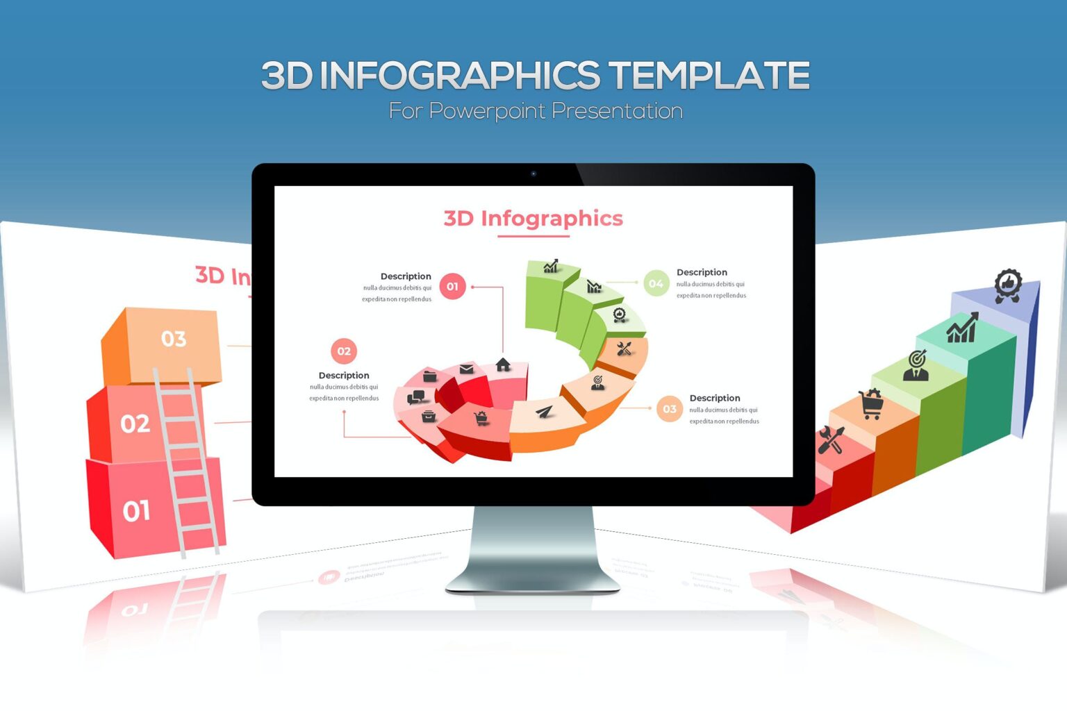 3D Infographics For Powerpoint Presentation – MasterBundles