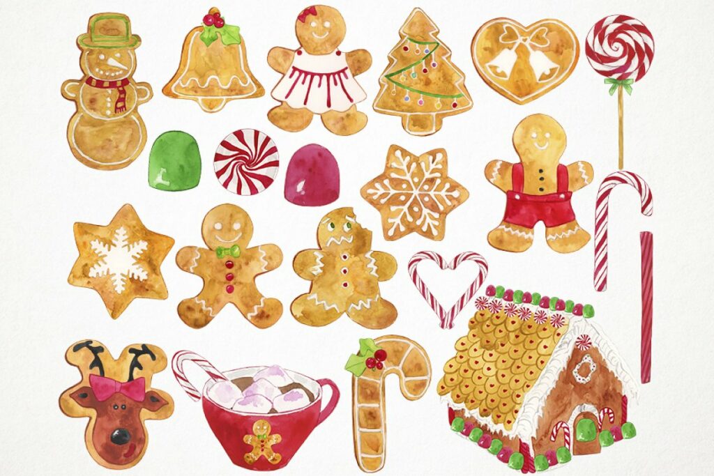 Gingerbread Clipart – MasterBundles