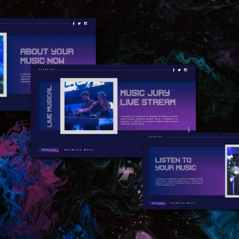 Playlist | Powerpoint Template | Master Bundles