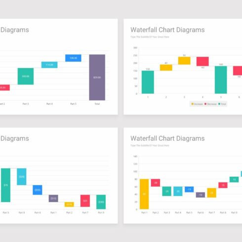 Waterfall Chart PowerPoint Diagrams | Master Bundles