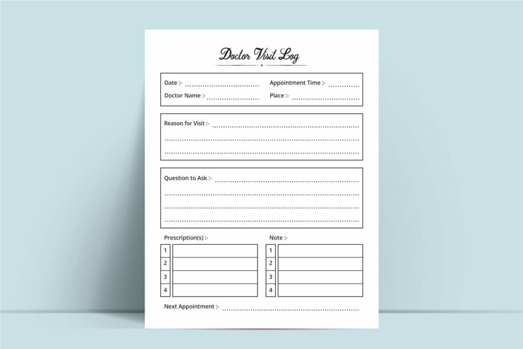 Medical logbook KDP interior vector – MasterBundles