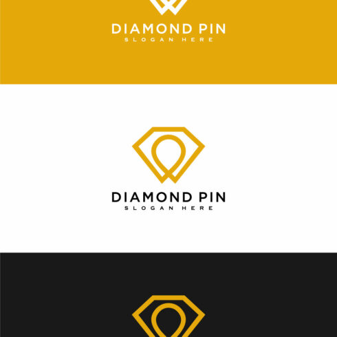 diamond pin logo vector design | MasterBundles