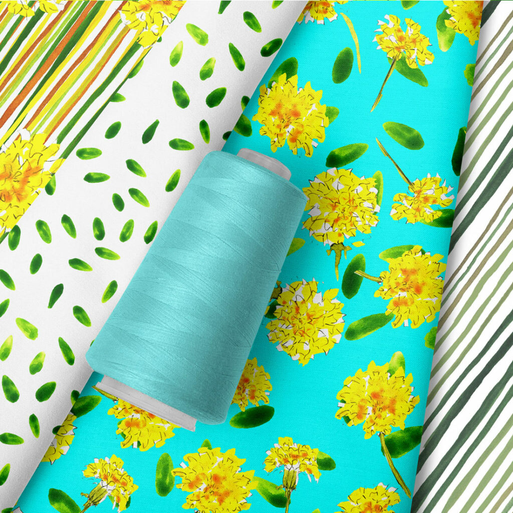 Dandelion Pattern Collection of 20 seamless patterns and 5 colored ...