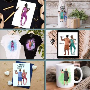 Sports couple clipart | MasterBundles