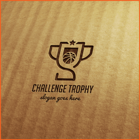 Basketball Challenge Trophy Logo AI – MasterBundles
