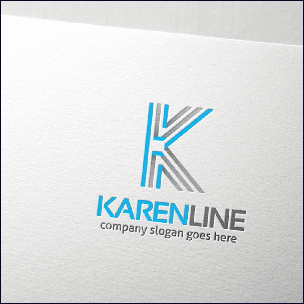 Karen Line Letter K Logo – MasterBundles