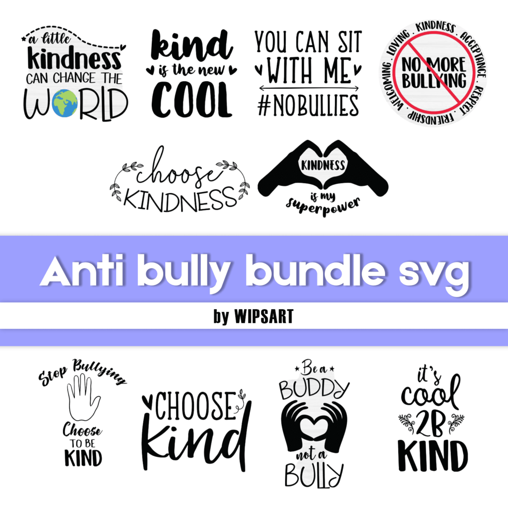 Anti Bully Bundle SVG, Kindness Bundle SVG – MasterBundles