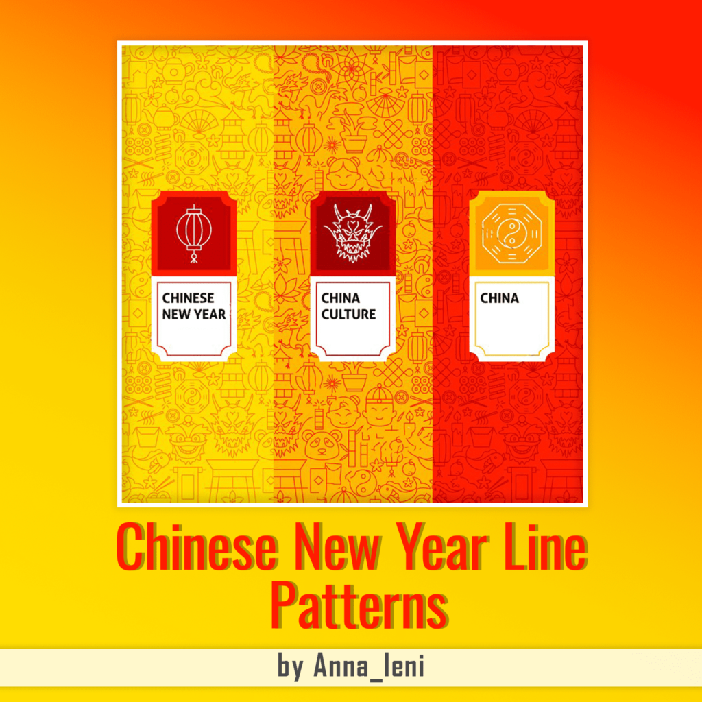 Chinese New Year Line Patterns – MasterBundles