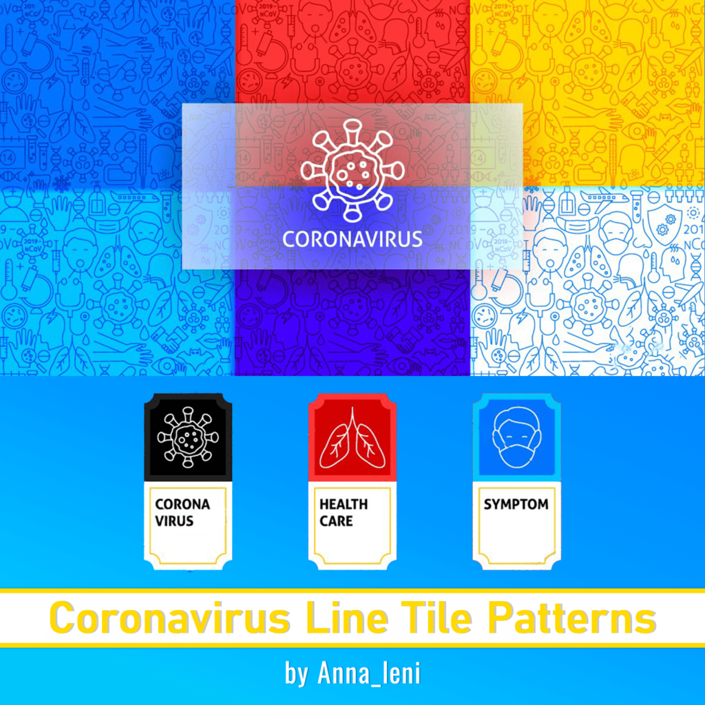 Coronavirus Line Tile Patterns – MasterBundles