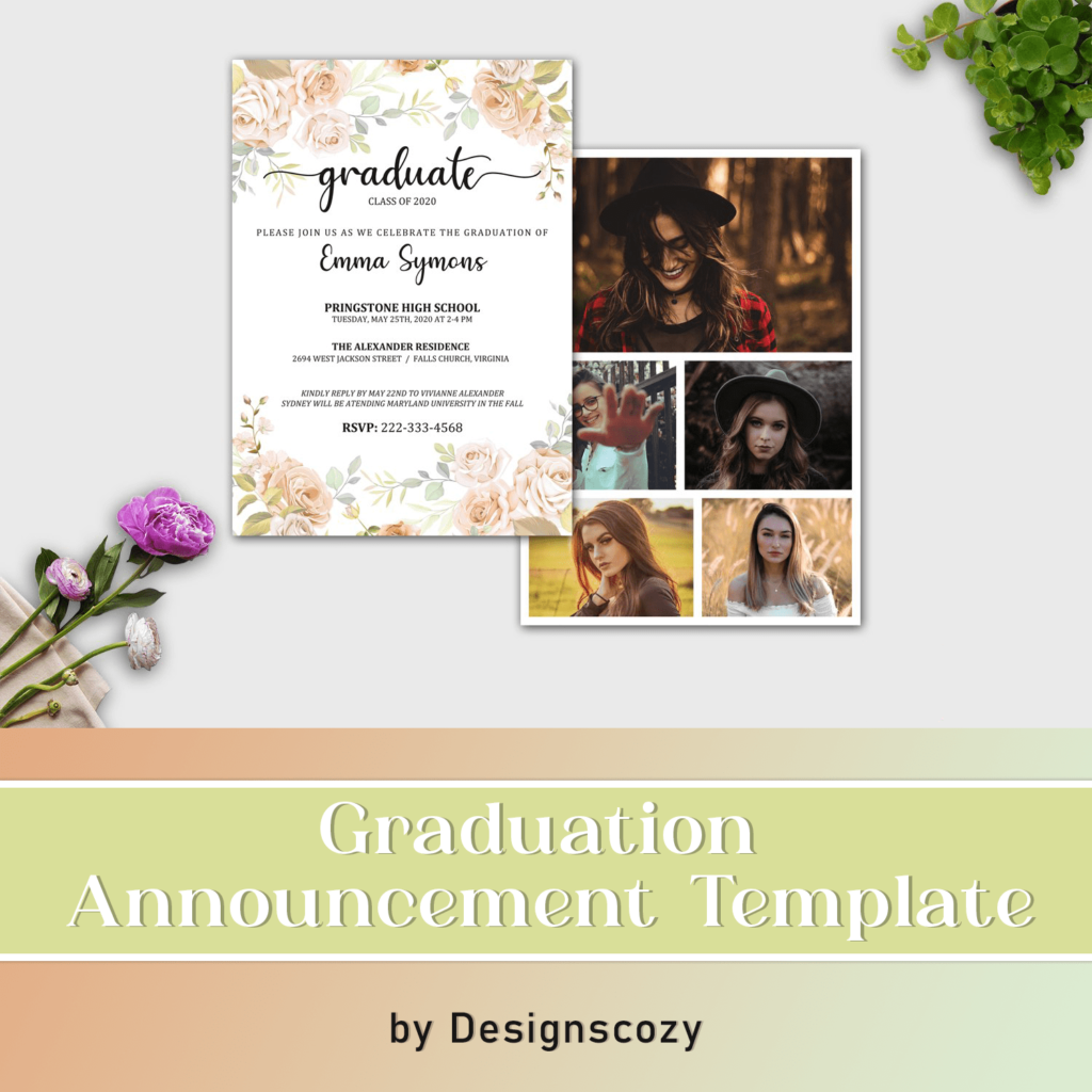 Graduation Announcement Template 300 DPI – MasterBundles