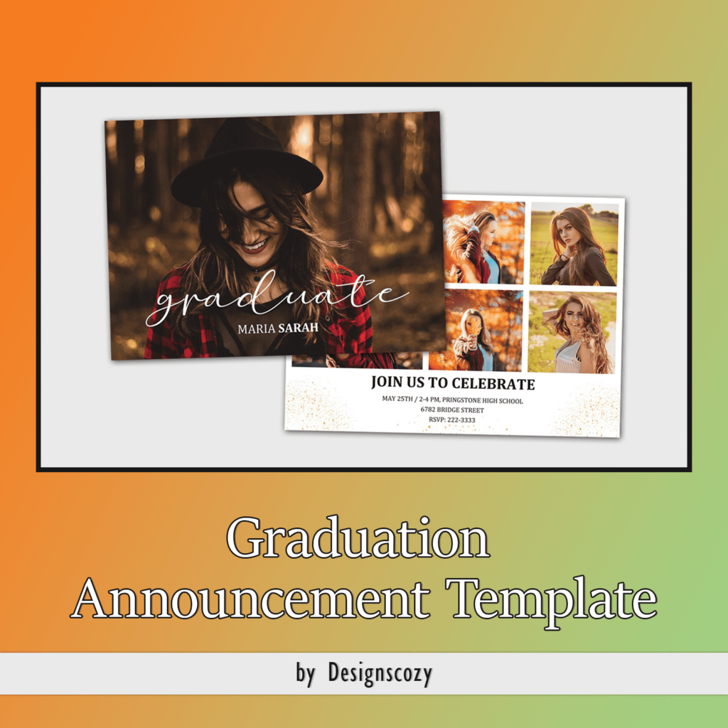 Graduation Announcement Template CMYK – MasterBundles