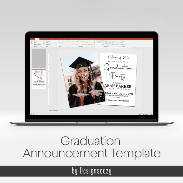 Blank Graduation Announcement Template – MasterBundles