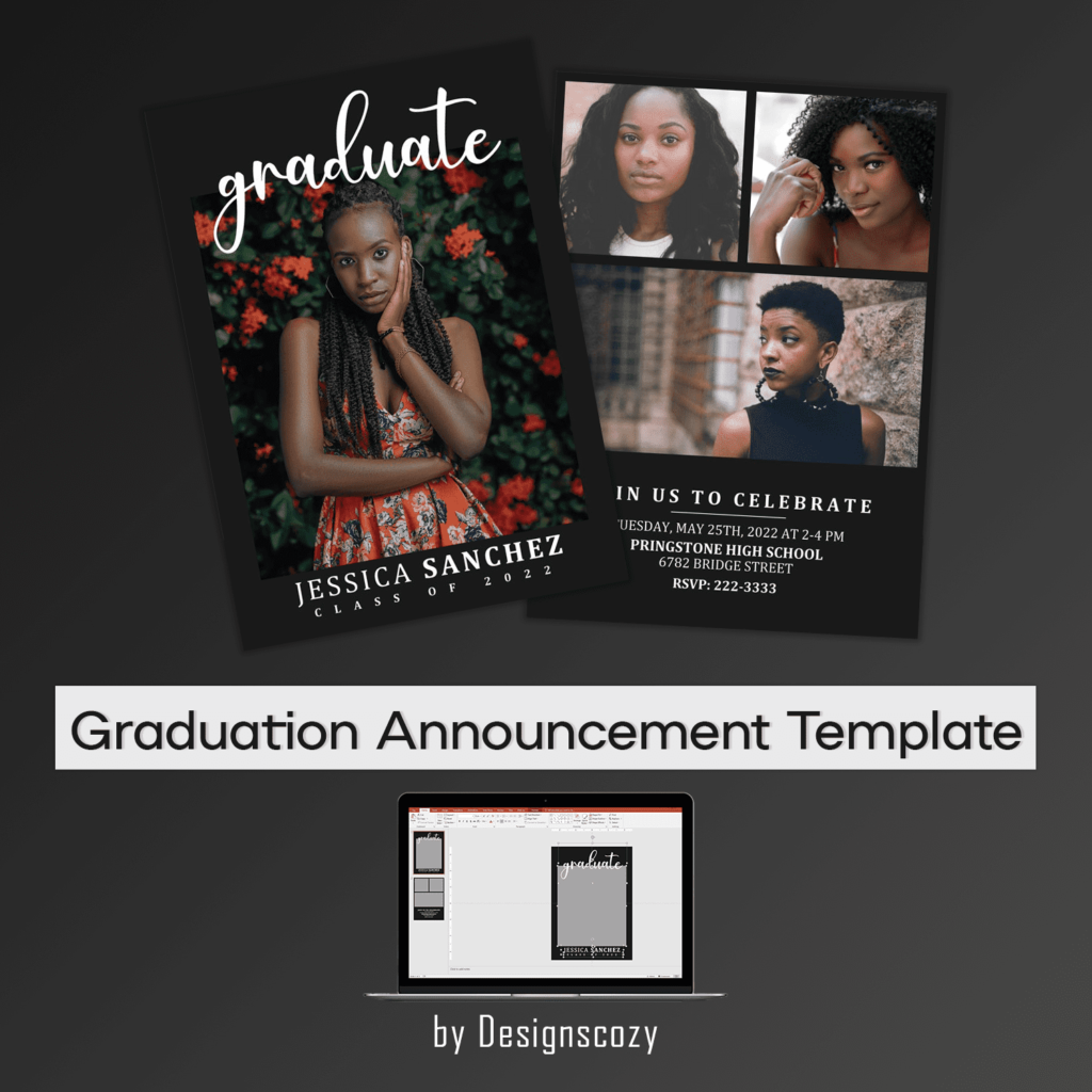 Graduation Announcement Card Template – MasterBundles