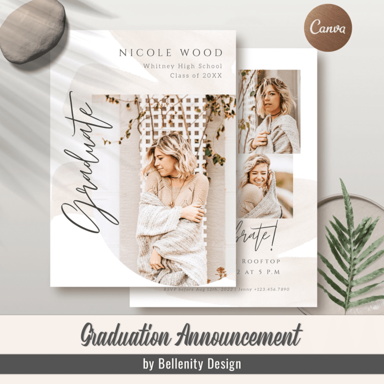 University Graduation Announcement Template – MasterBundles