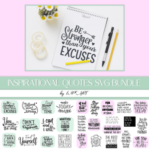 Inspirational Quotes SVG Bundle, Motivational Quotes SVG – MasterBundles