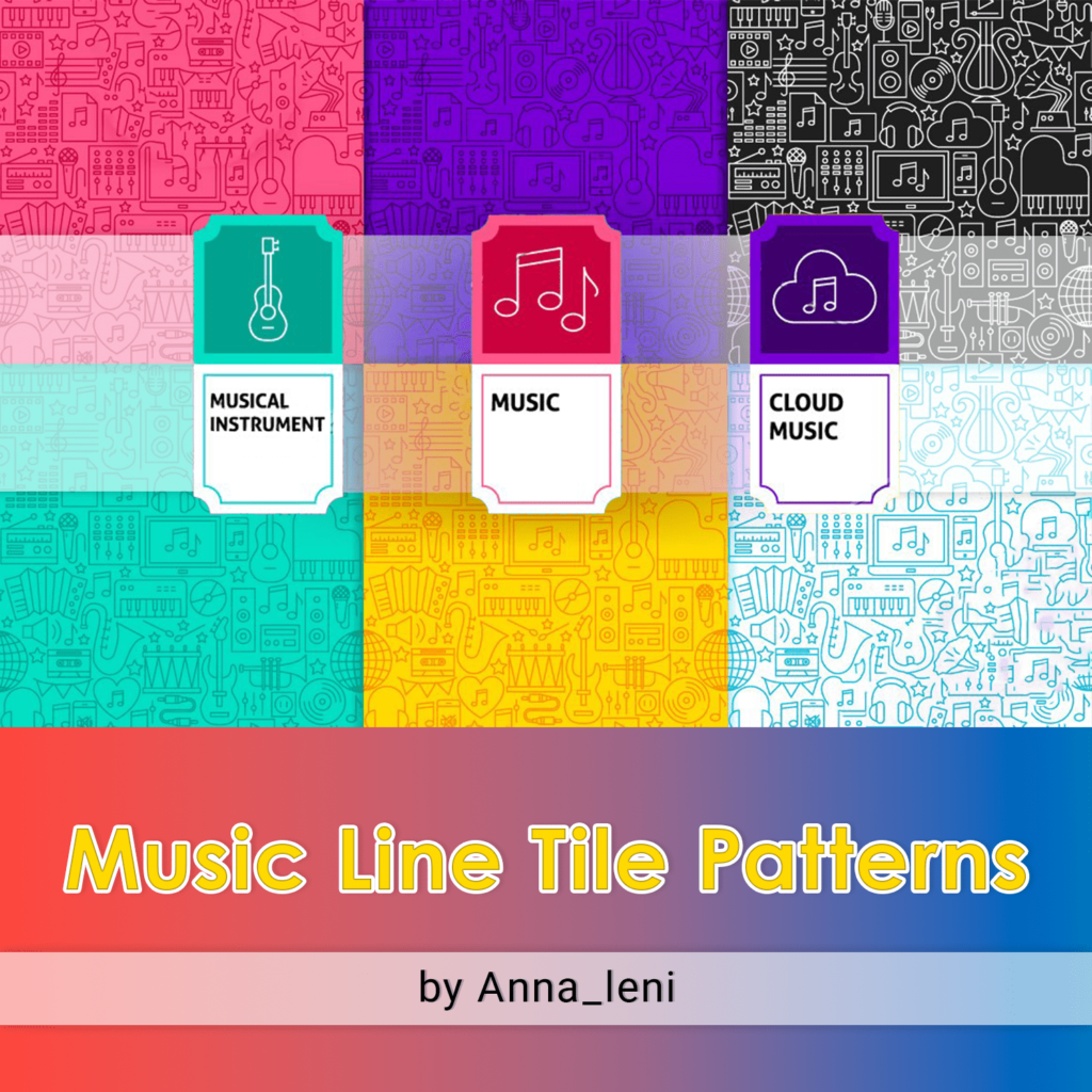 Music Line Tile Patterns – MasterBundles