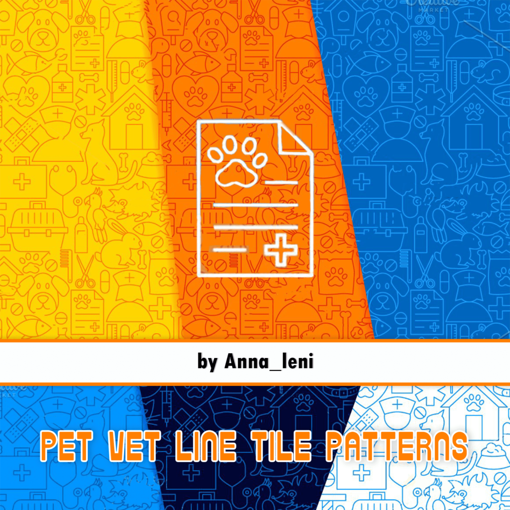 Pet Vet Line Tile Patterns – MasterBundles